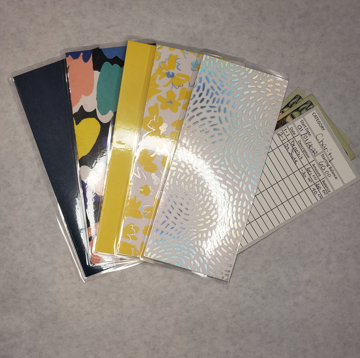 Laminated cash envelopes | set of 5| Daylight Lumiere De Jour| Mellow ...